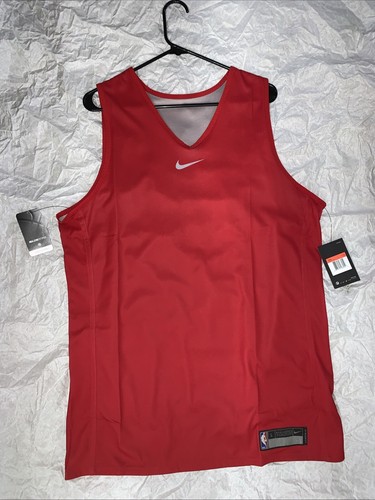 NBA- Nike- Dry Fit- Basketball Training Jersey LargeTall- Red | eBay