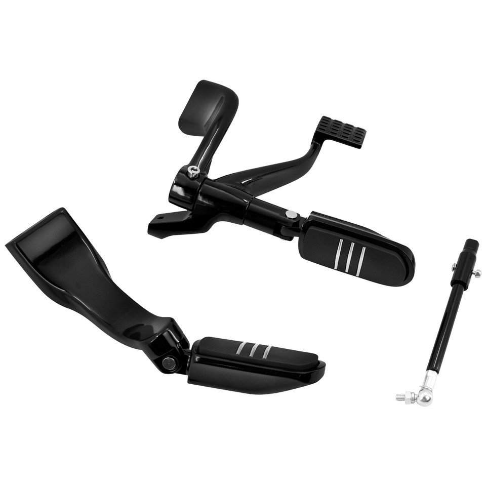 Black Mid Controls Kit Foot Peg Lever For Harley Sportster XL 883 1200 ...