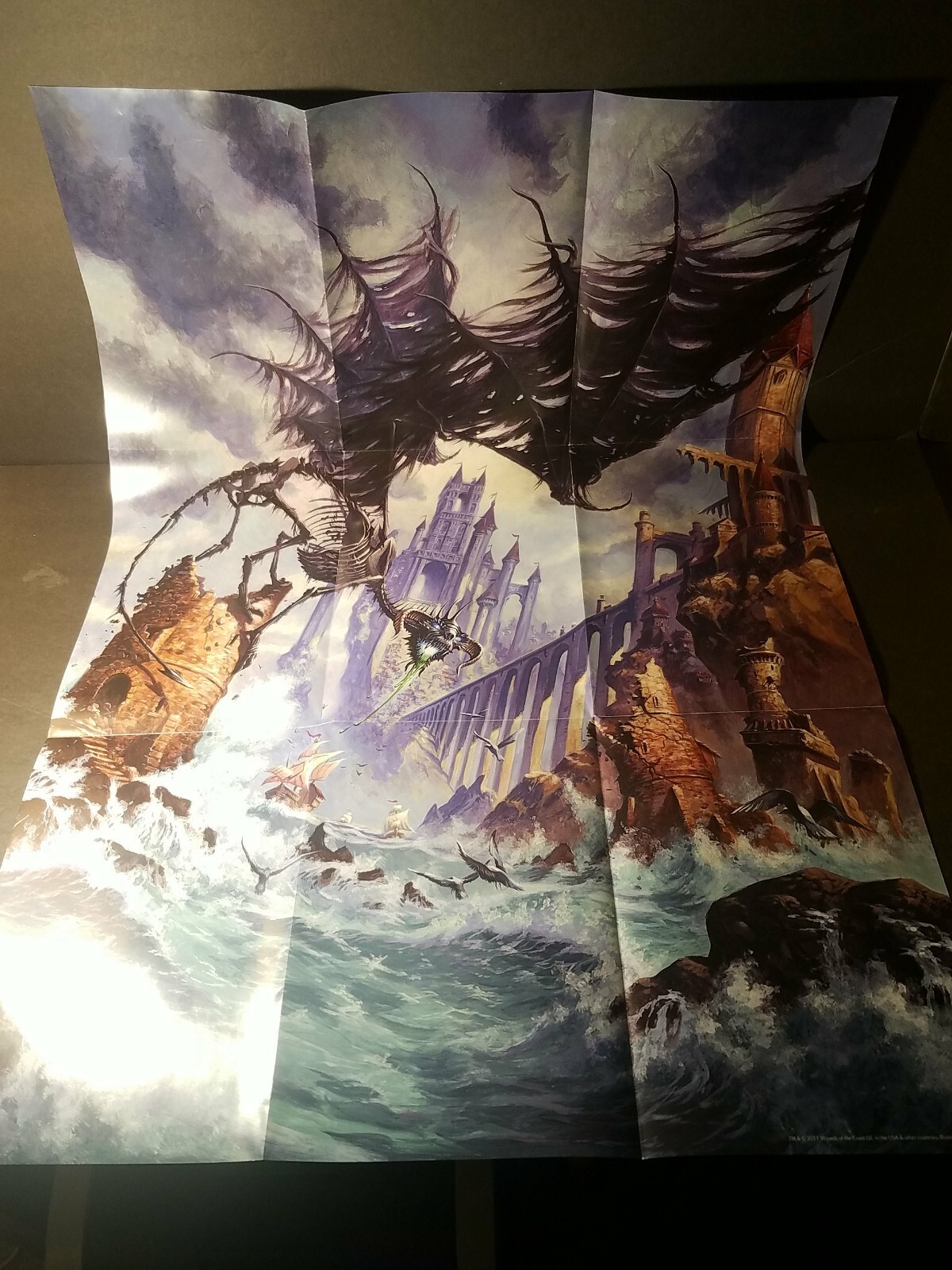 2 SIDED DRAGONLANCE - FAERUN SWORD COAST LG MAP/ POSTER NM DUNGEONS ...