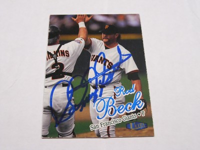 Rod Beck Fleer Autographed Baseball Card | eBay