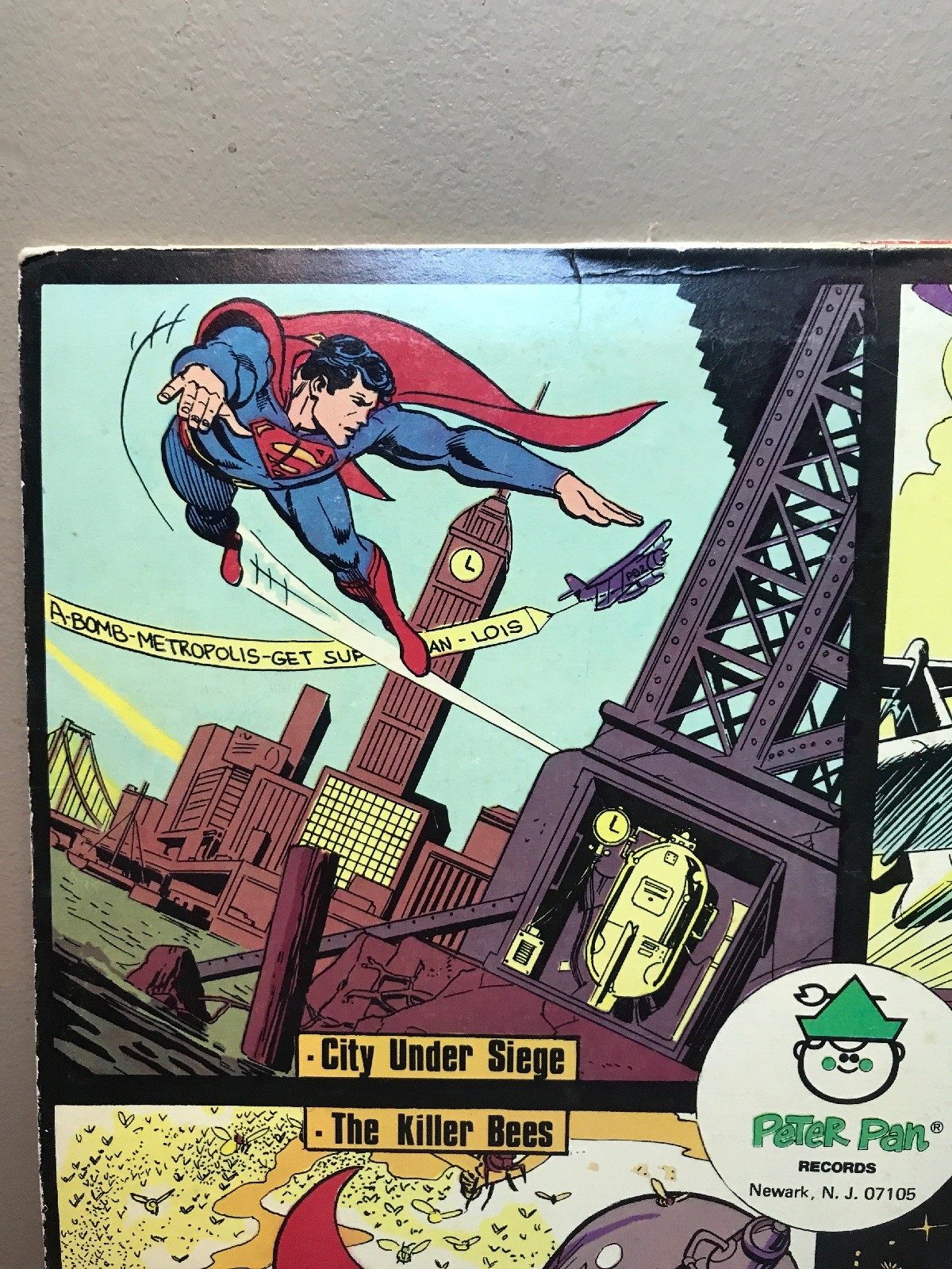 Vintage Superman Lp Vinyl Record Albom By Peter Pan Records#8211-1978 ...