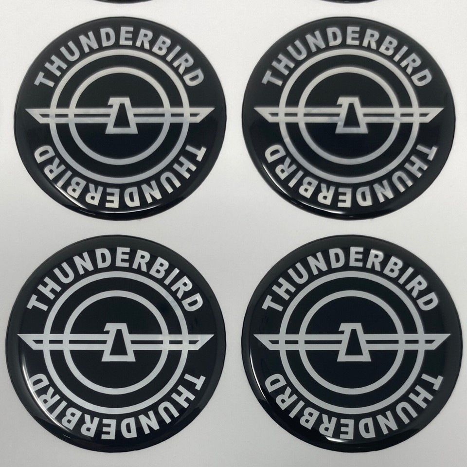 FORD THUNDERBIRD Wheel center hub cap decal emblems Steering wheel ...