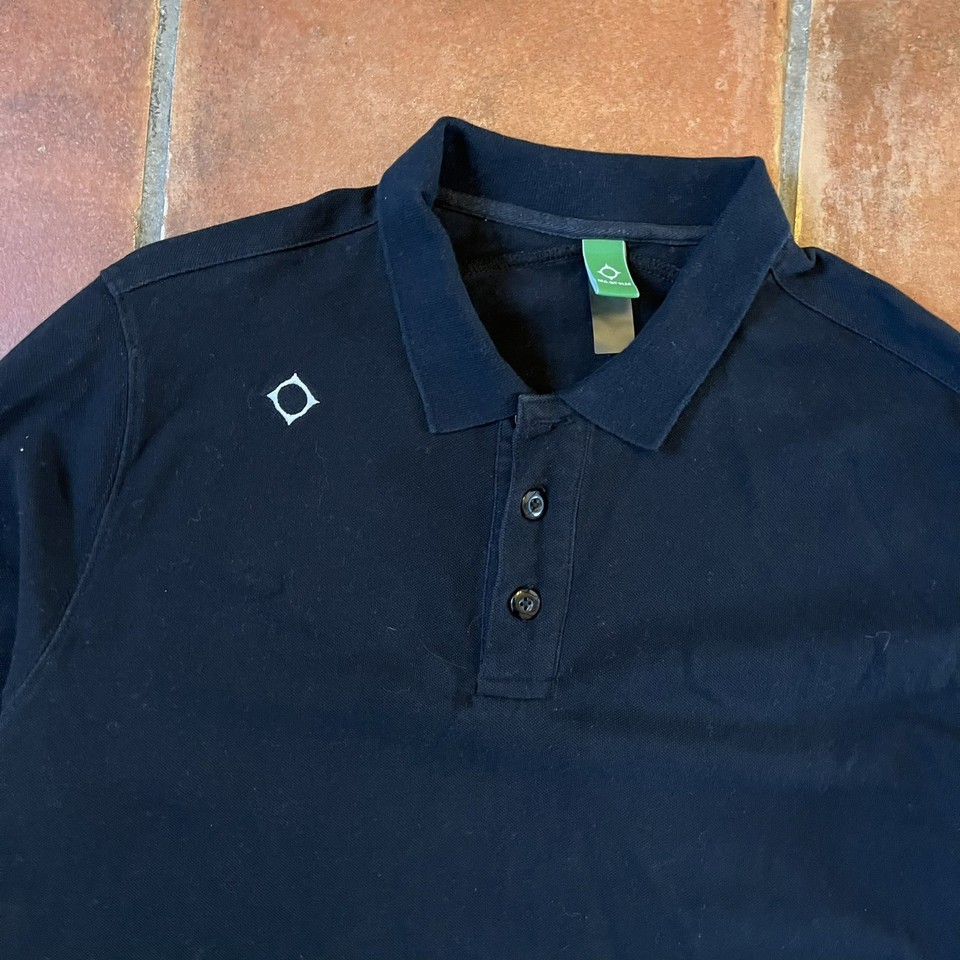 Ma Strum Long Sleeved Black Men’s Polo Shirt Size XL Football Casuals ...