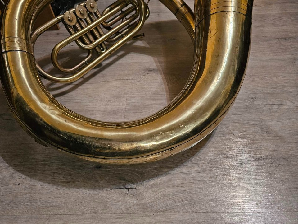 Helicon Bb Tuba Brass Pipe Wind Instrument Horn USSR Soviet Vintage ...