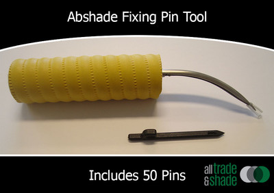 Abshade Fixing Pin Tool + 50 Pins - to attach/join Shadecloth/Shade ...