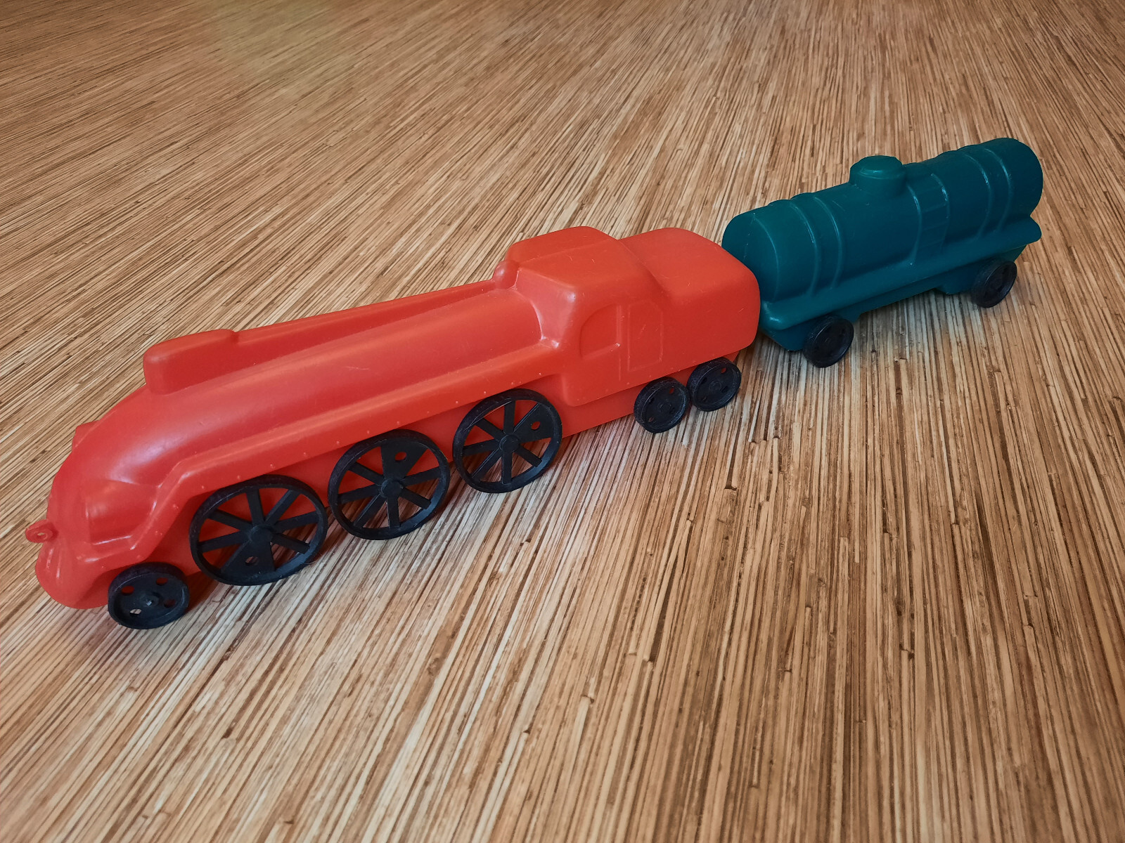 Super RARE Vintage Plastic Train Locomotive & Train Russian Soviet Toy ...