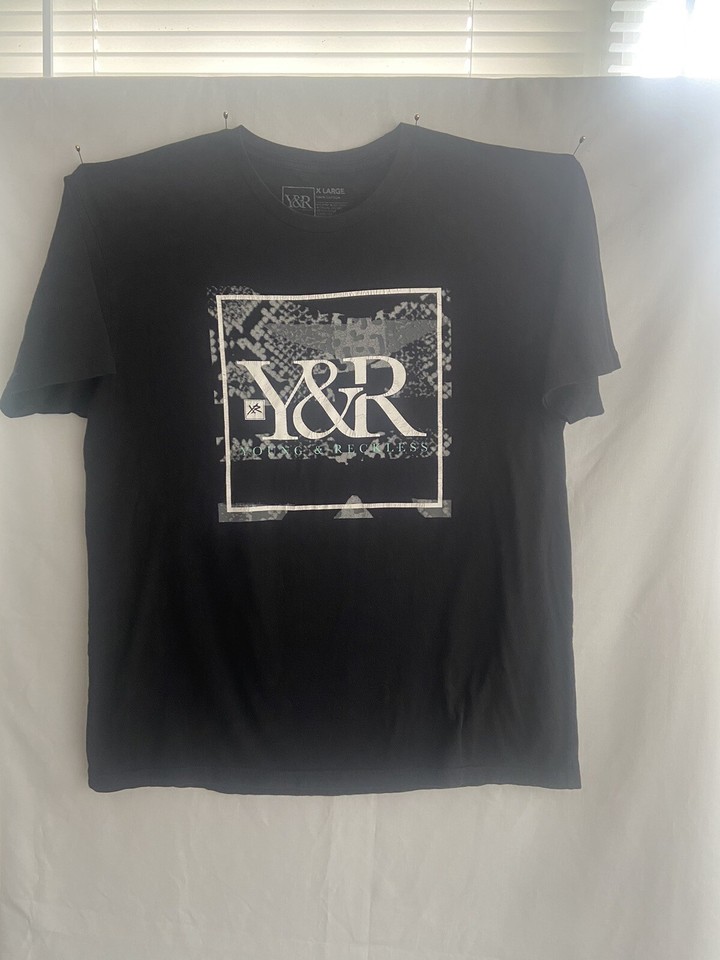 Young & Reckless T-Shirt Mens XL Black Racing Skateboard Hip Hop NWOT ...