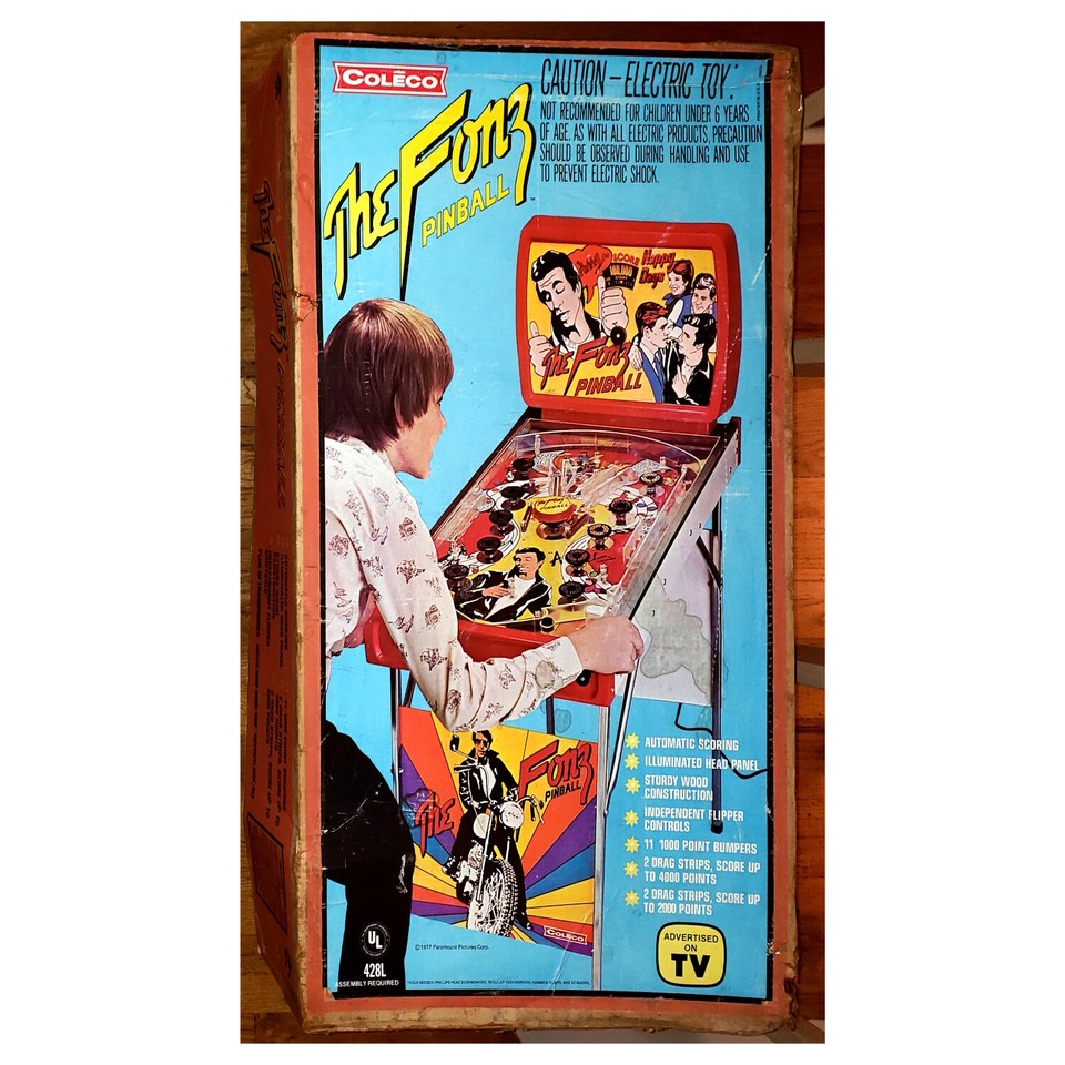 Coleco 1976 Pinball Machine Happy Days The Fonze Fonzie 6005 Boxed | eBay