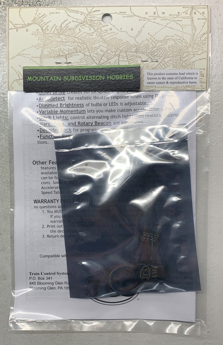 Decoder DCC Per Trenini TCS KAM4P-MH Motor Decoder W/Keep Alive, HO ...