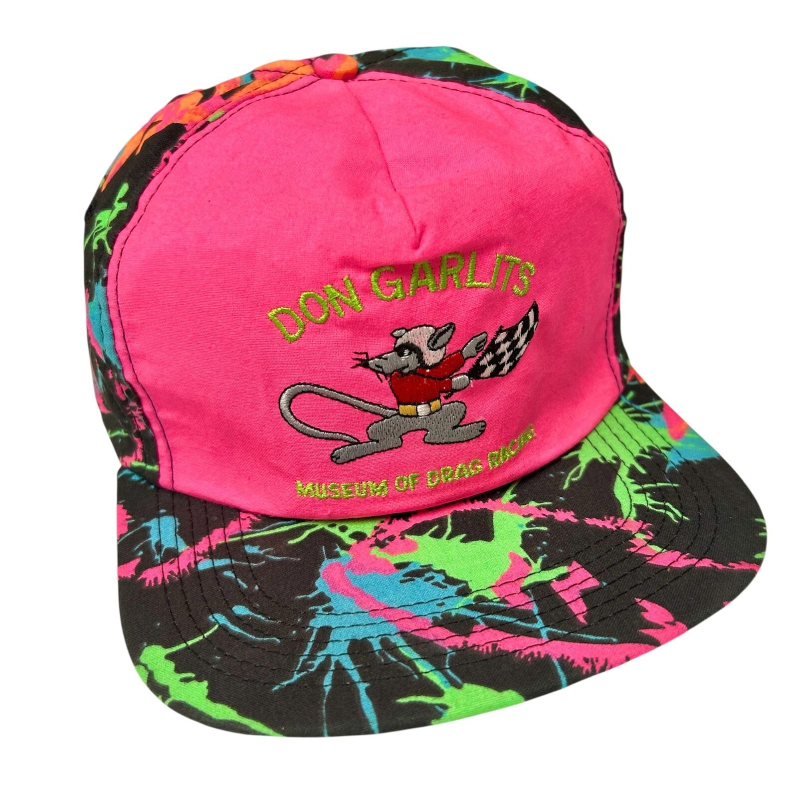 NOS Vtg 80 90's NEON Paint SPLATTER SPLASH Hat Don Ga… - Gem