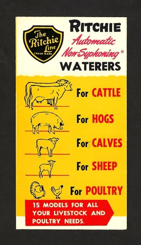 Vintage Ritchie Manufacturing Company Product Pamphlet - Live Stock ...