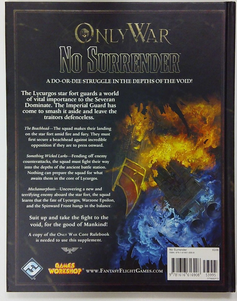 WARHAMMER 40K ONLY WAR RPG: NO SURRENDER (FFG) (GW) FFGIG06 | eBay
