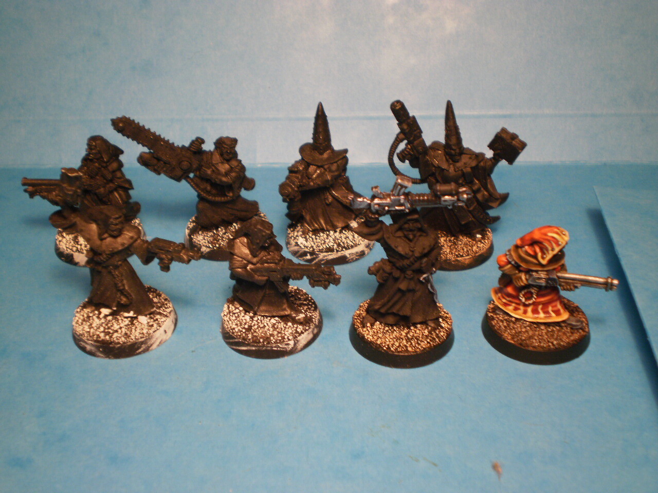 CITADEL MINIATURES NECROMUNDA 40 K 8 METAL REDEMPTIONISTS/ONE PAINTED ...