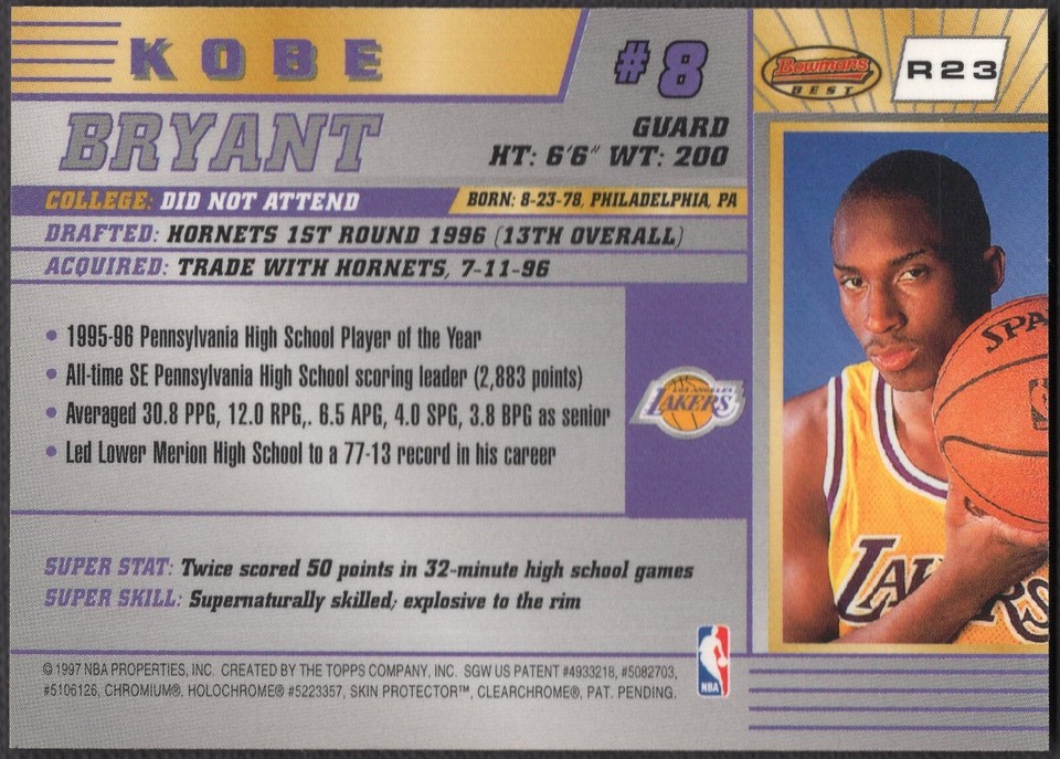 NBA Single Trading Cards Kobe Bryant Los Angeles Lakers | eBay
