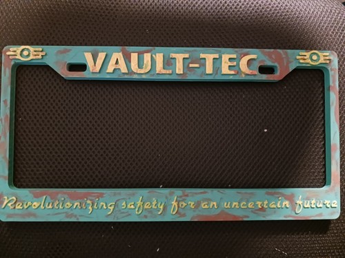Fallout License Plate Frame Weathered Version 3D Printed Hand Painted ...