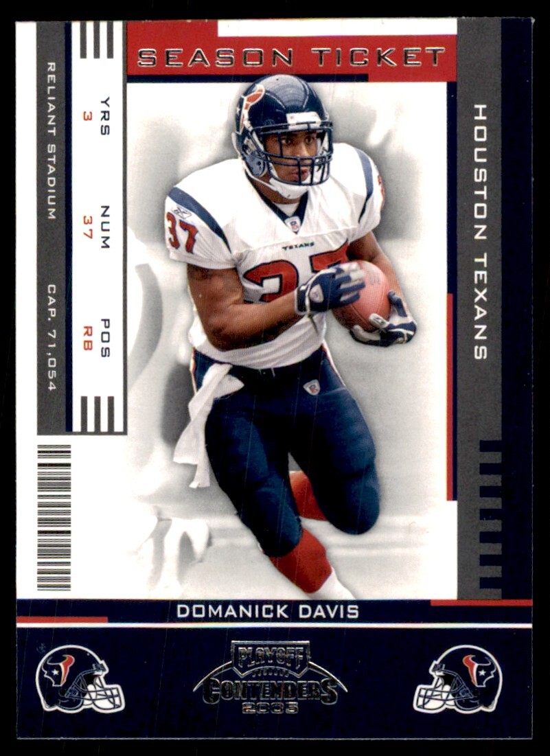 2005 PLAYOFF CONTENDERS DOMANICK DAVIS HOUSTON TEXANS #41 | eBay