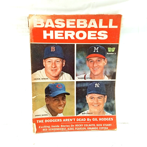 Baseball Heroes Magazine 1959 Ernie Banks Jackie Jensen Bob Turley ...