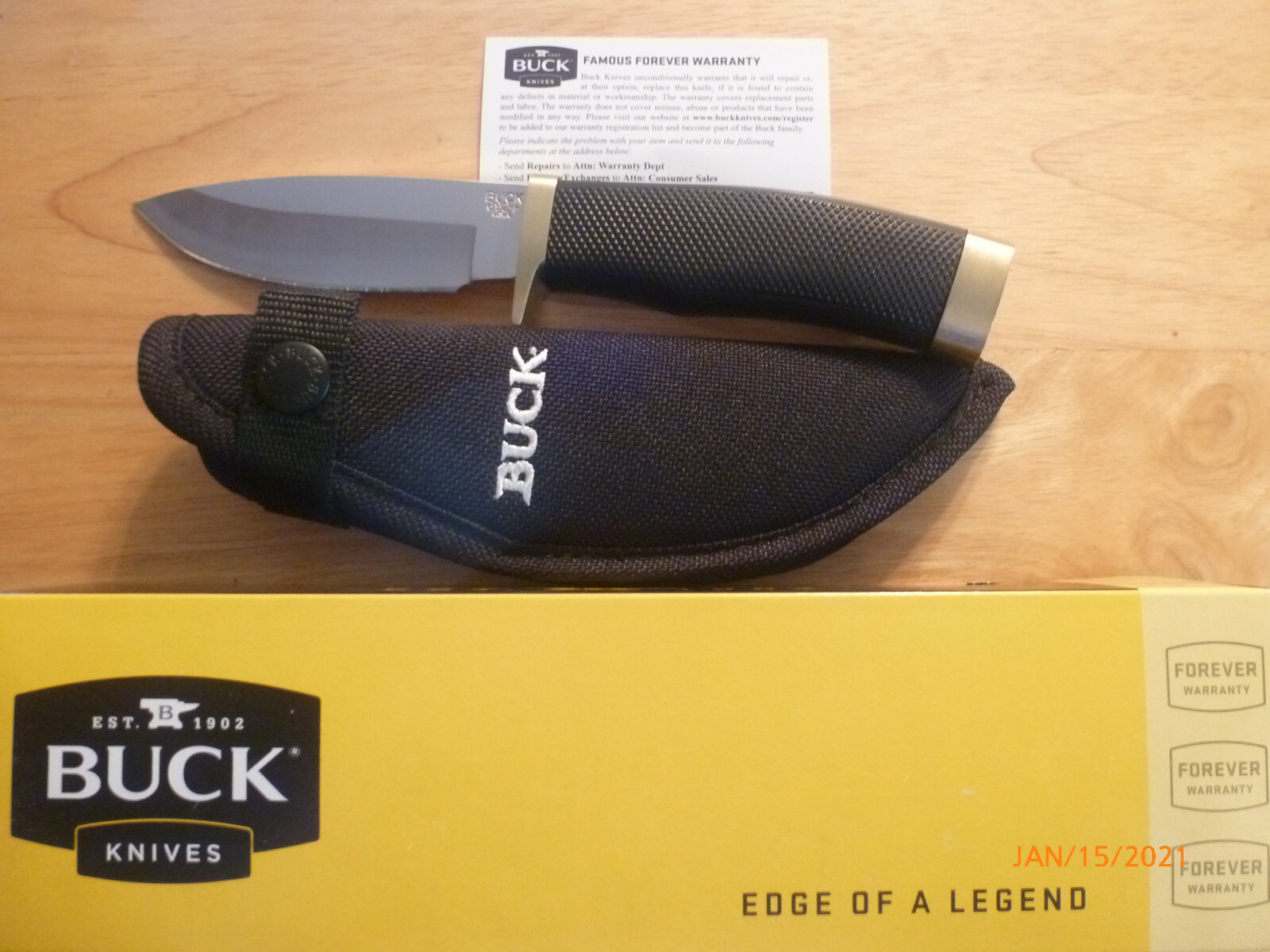 Buck Knives 692 Vanguard Texturized Rubber Fixed Blade Knife 692BKS USA ...