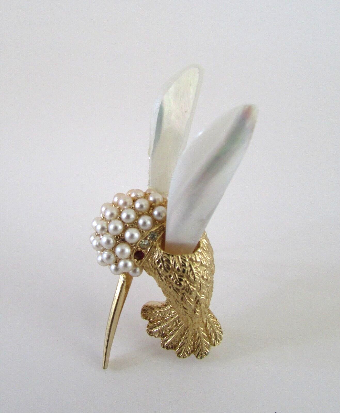 Rare Vintage Marcel Boucher Hummingbird Brooch Pin - Gem