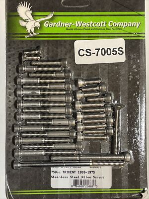 Triumph T150 T150V 750 Trident Stainless Engine Allen Bolt Kit 1969 ...