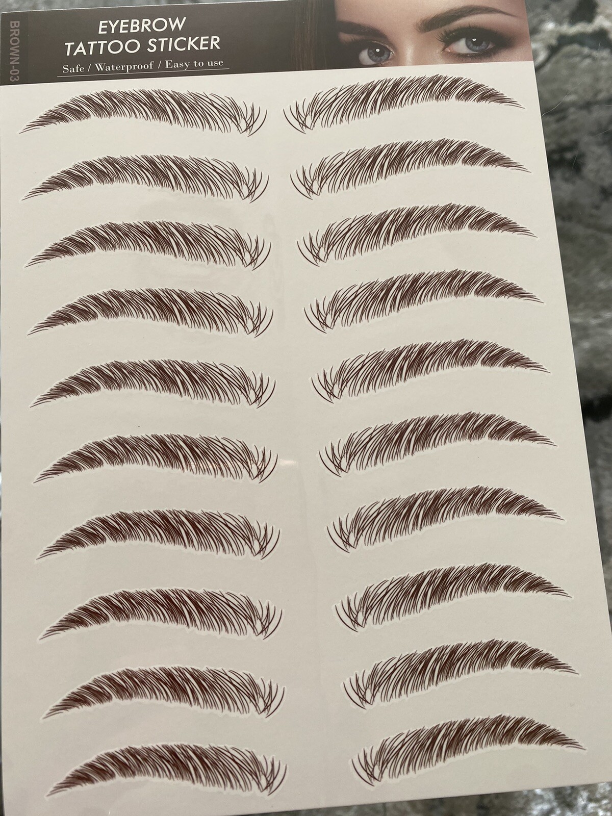 6D Eyebrows Tattoo Real Look Sticker False Eyebrow Waterproof Stick On ...