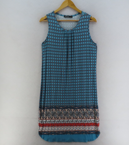 DAVID JONES CLASSIC COLLECTION Women's Size S Blue Printed Sleeveless ...