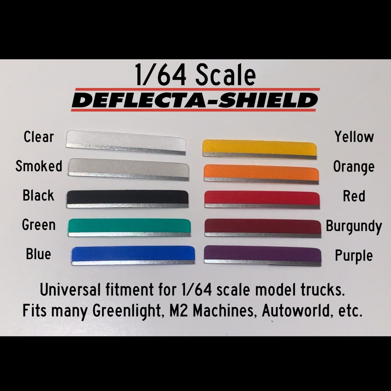 1/64 Scale Deflecta Shield Bug Guard for Model Trucks universal fitment ...