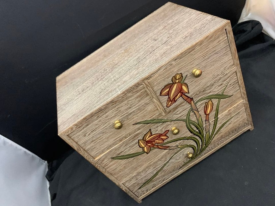 Tokie Kiri box small chest of drawer TANSU wood Japanese vintage mzmr ...
