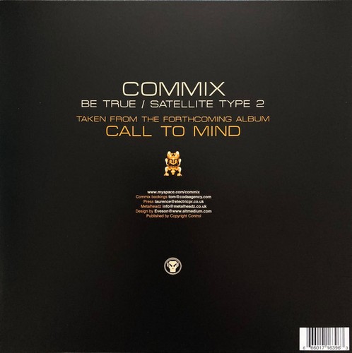Commix - Be True / Satellite Type 2 (12", RP) (Near Mint (NM or M ...
