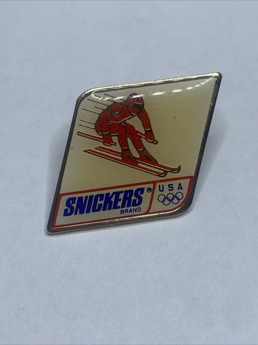 Lapel Pin - 1991 Snickers Olympic Promotional Skiing Sku 46 | eBay