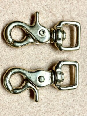 Scissor Snap - 5/8" - Square Eye - Solid Brass - Pack of 2 (F101) | eBay