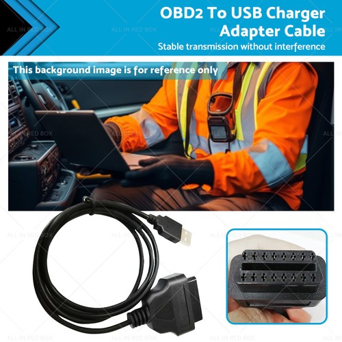 16 Pin OBD2 To USB Port Charger Adapter Cable Connector Diagnostic Tool ...