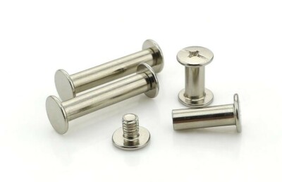 10 Pieces Knife Handle PINS Rivet Screws Nuts Nickel Carbon Steel Corby ...