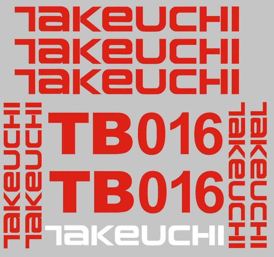 Decal Sticker set for: Takeuchi TB016 Mini Digger Pelle Bagger | eBay