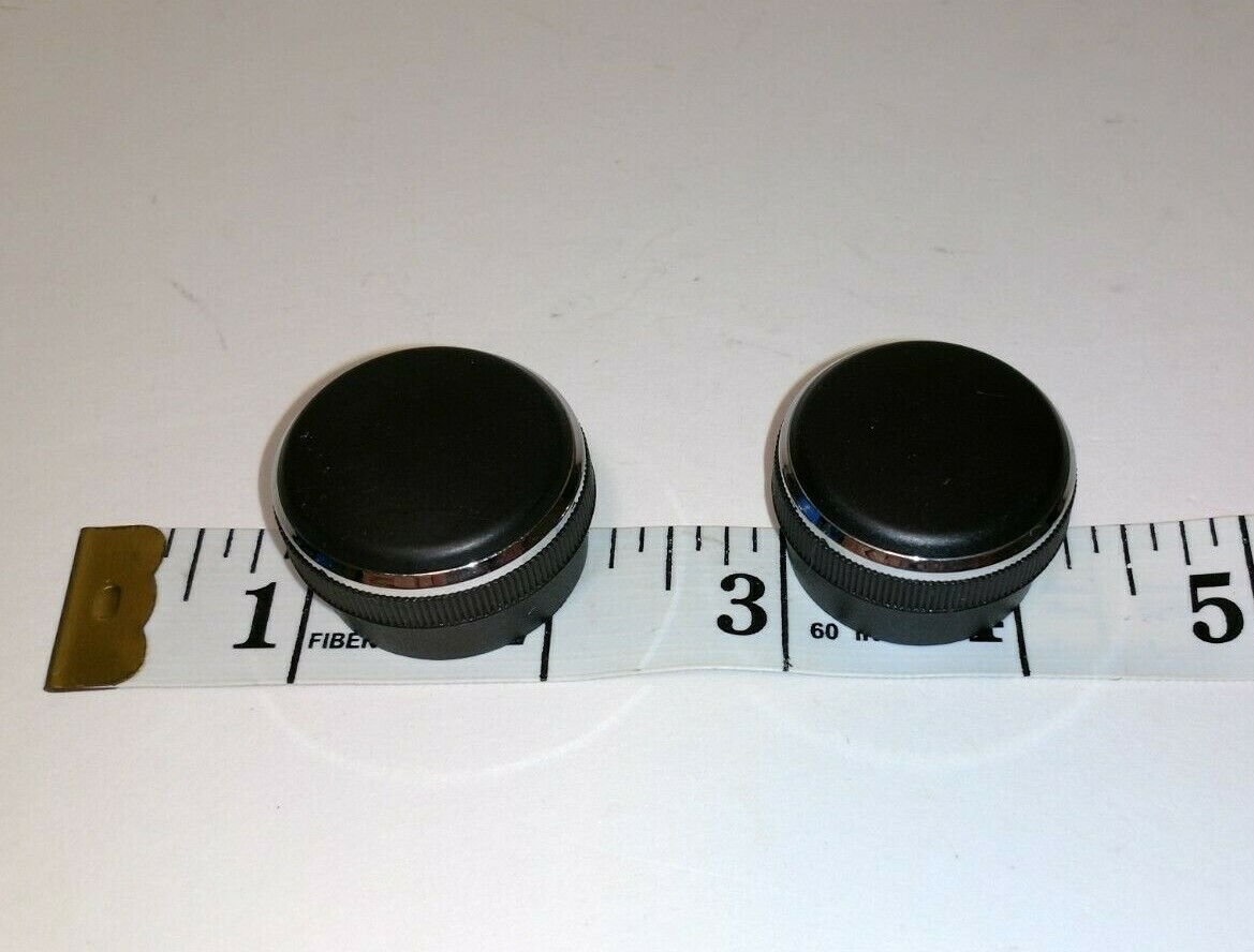 OEM Set of 2 Radio Stereo CD Black & Chrome Knobs Chrysler Dodge Jeep ...