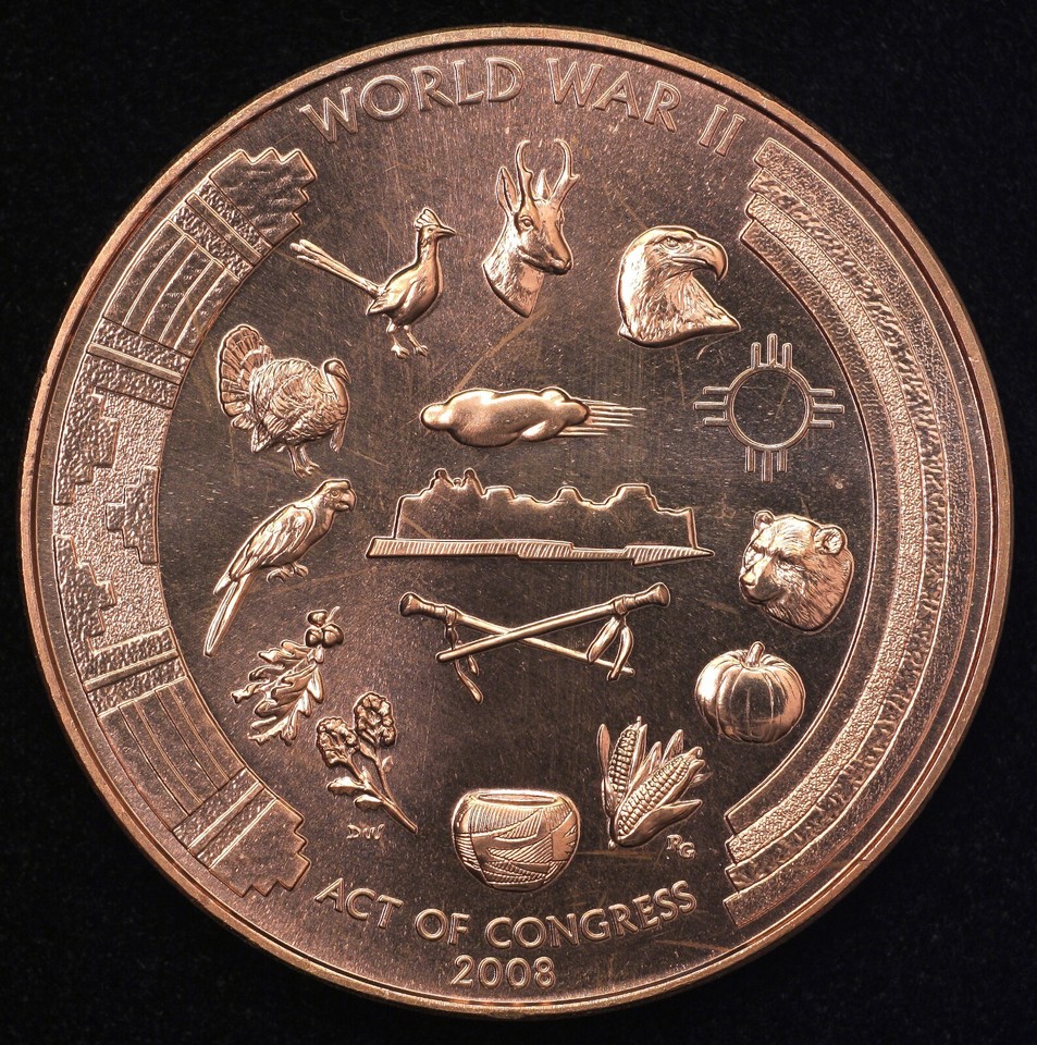 2008 Pueblo of Acoma Code Talkers Native American US Mint Medal Bronze ...