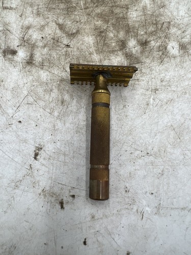 VTG. 1930s Gold Tone Gillette Safety Razor Made In USA | eBay