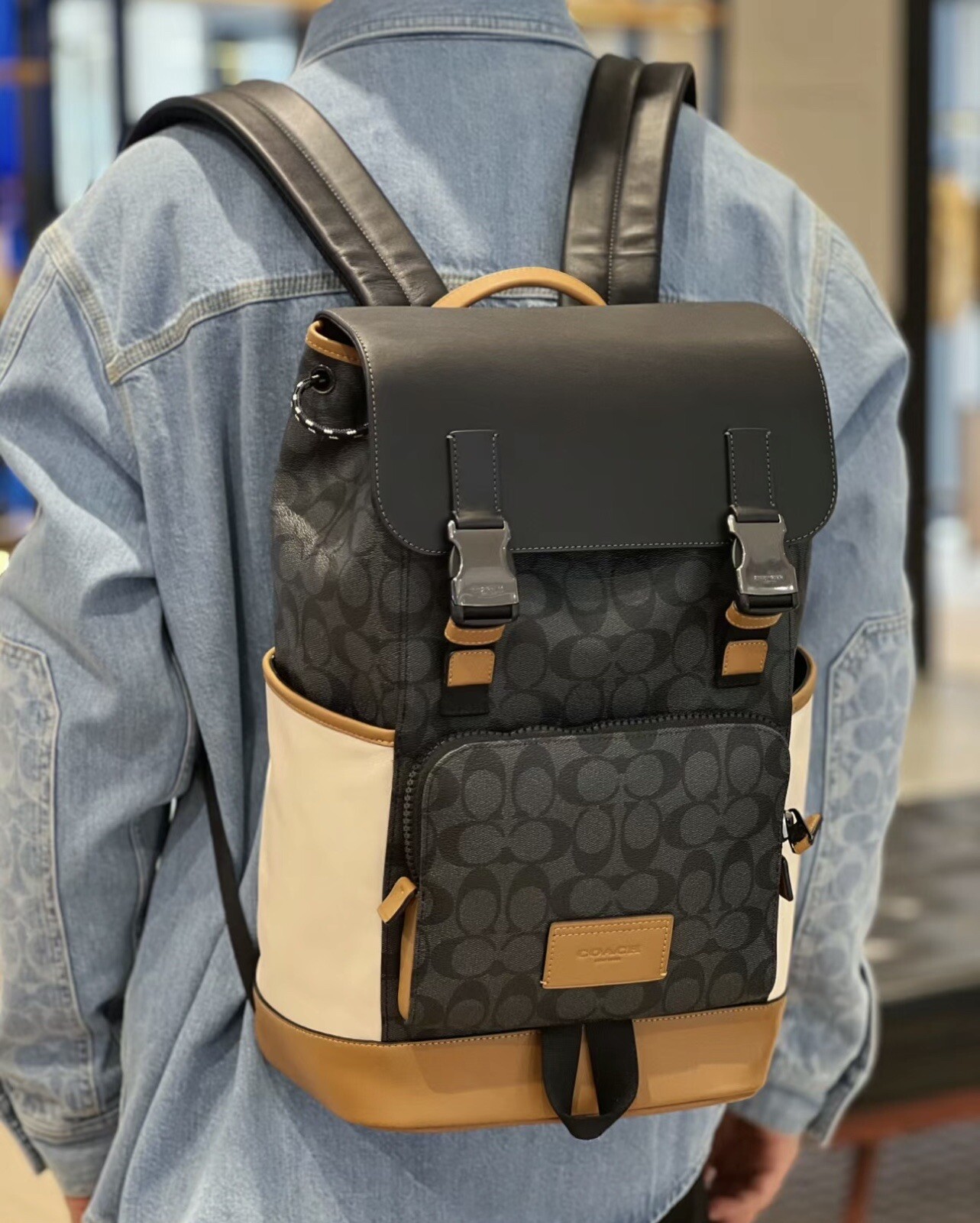 Coach Track Backpack In Colorblock Signature Canvas for sale online | eBay