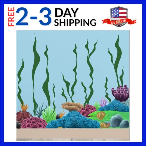 Kids Wall Decals Coral Reef Ocean Underwater Sea Life Stickers Room ...