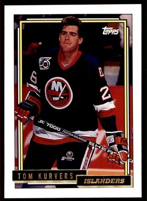 1992-93 TOPPS GOLD TOM KURVERS NEW YORK ISLANDERS #118 | eBay