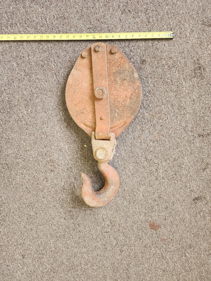 Vintage Heavy-Duty Snatch Block Swivel Hook Pulley 25" | eBay