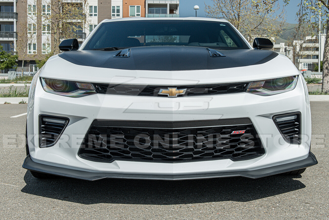 For 16-Up Camaro SS Second Gen. Refresh PRIMER BLACK Front Bumper Lip ...