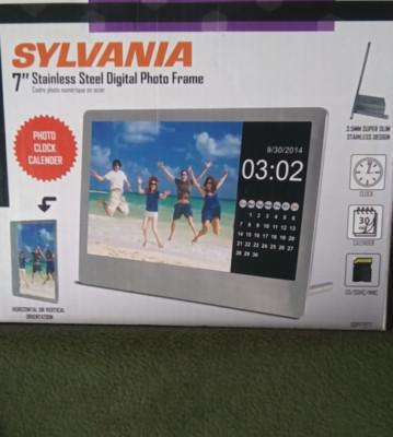 Sylvania SDPF7977 7" Stainless Steel Digital Photo Frame | eBay