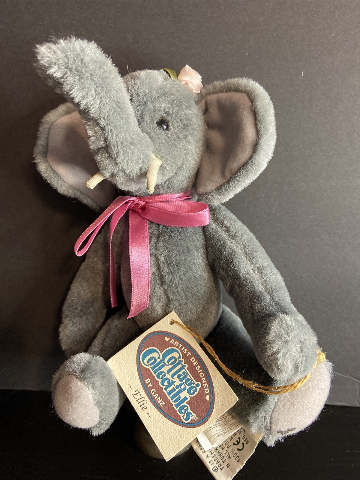 Ganz Cottage Collectibles Grey Elephant Trunk Up Ellie 1995 | eBay