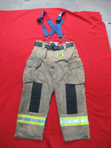MORNING PRIDE Turnout PANTS 38 X 29 FIREFIGHTER BUNKER GEAR RESCUE EMT ...