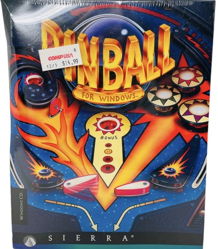 Pinball for Windows PC Sierra CD-Rom 1995 Game Big Box New In Box ...