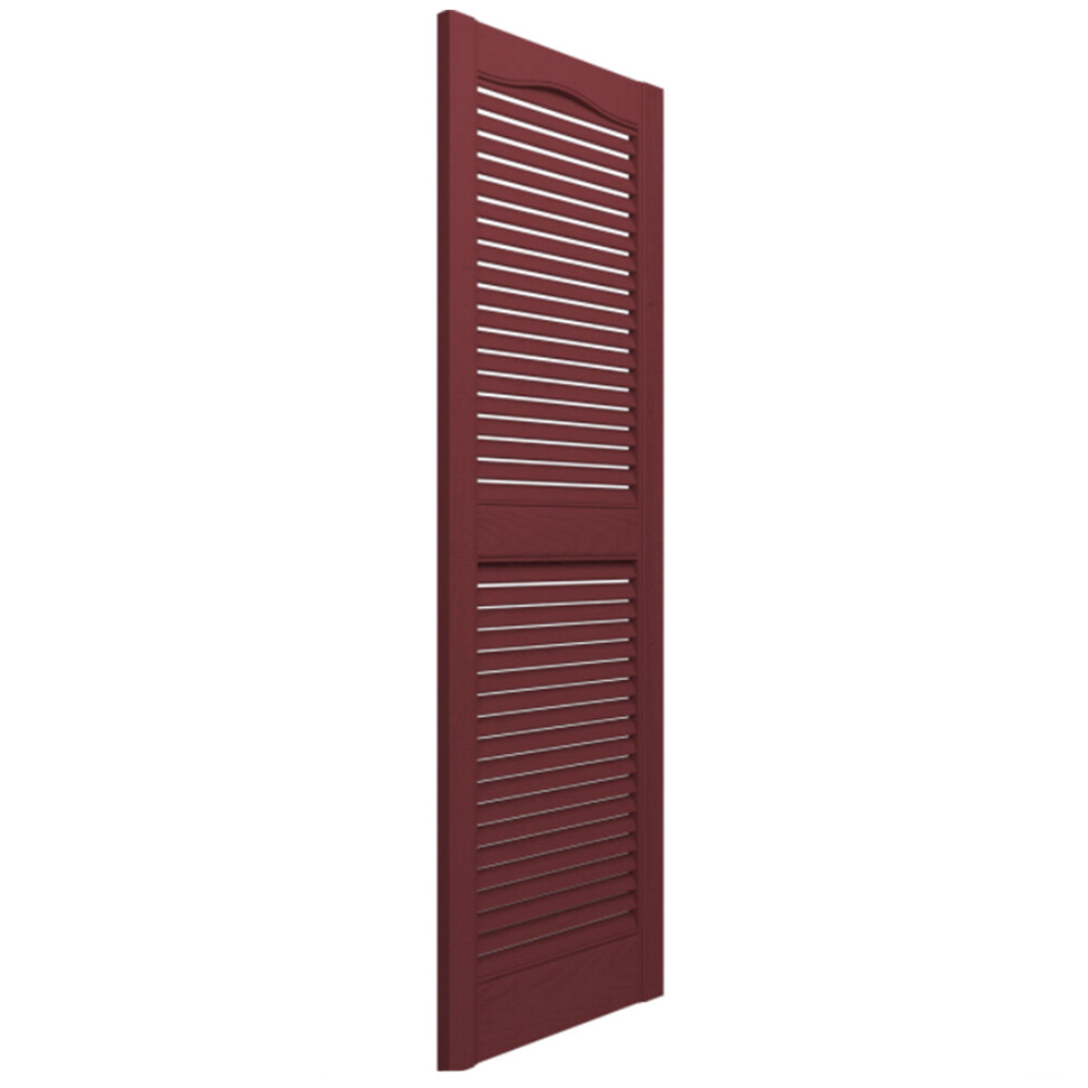 Plastic Development Group 14 x 59 Inch Outdoor Vinyl Louvered Shutters ...