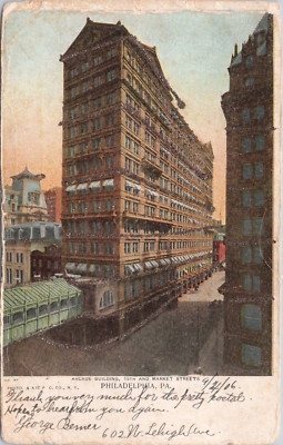 Postcard Glitter Arcade Building 15th & Market Philadelphia ...