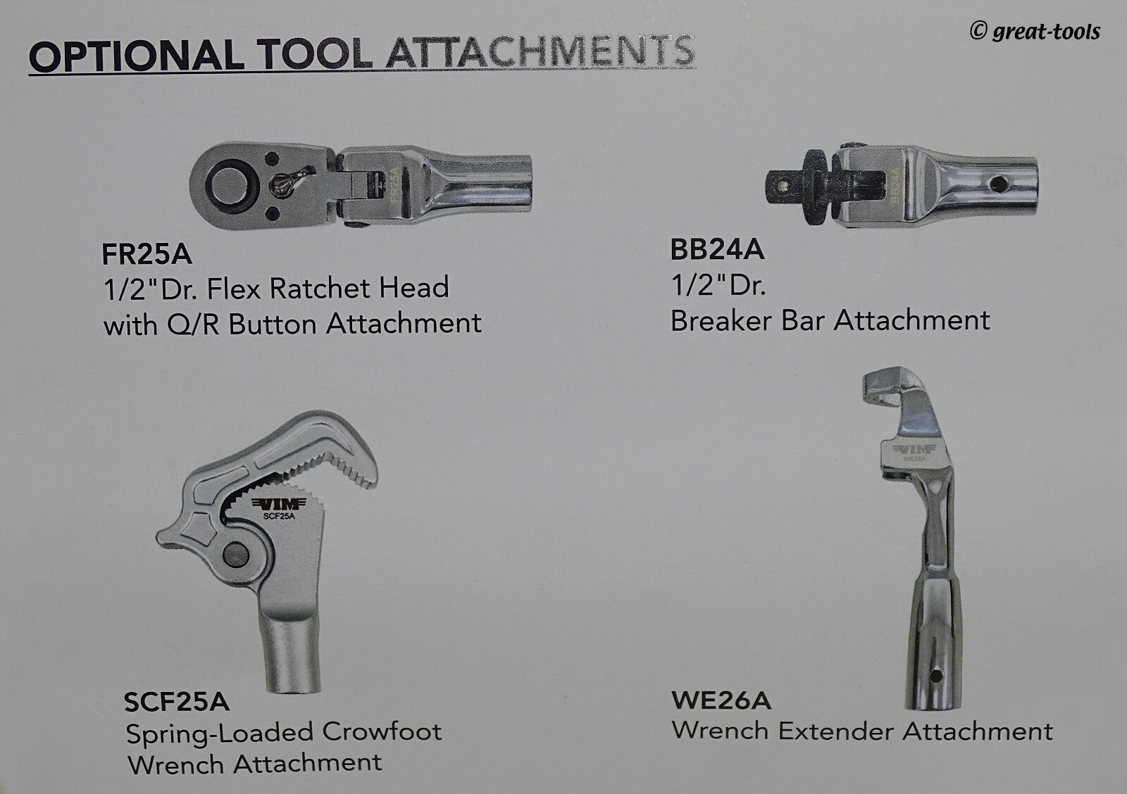 VIM TOOLS: TELESCOPIC RATCHET KIT – extendable handle – flex head ...