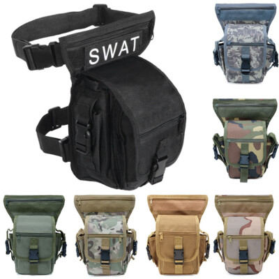 Tactical Military Drop Leg Bag Army Waist Fanny Pack Hiking Leg Bag ...